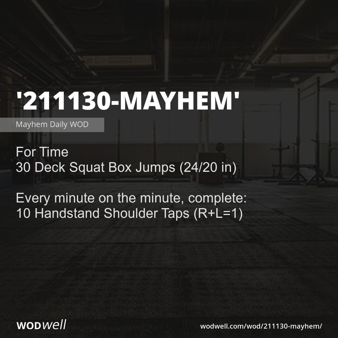 "211130-Mayhem" Workout, Mayhem Daily WOD | WODwell
