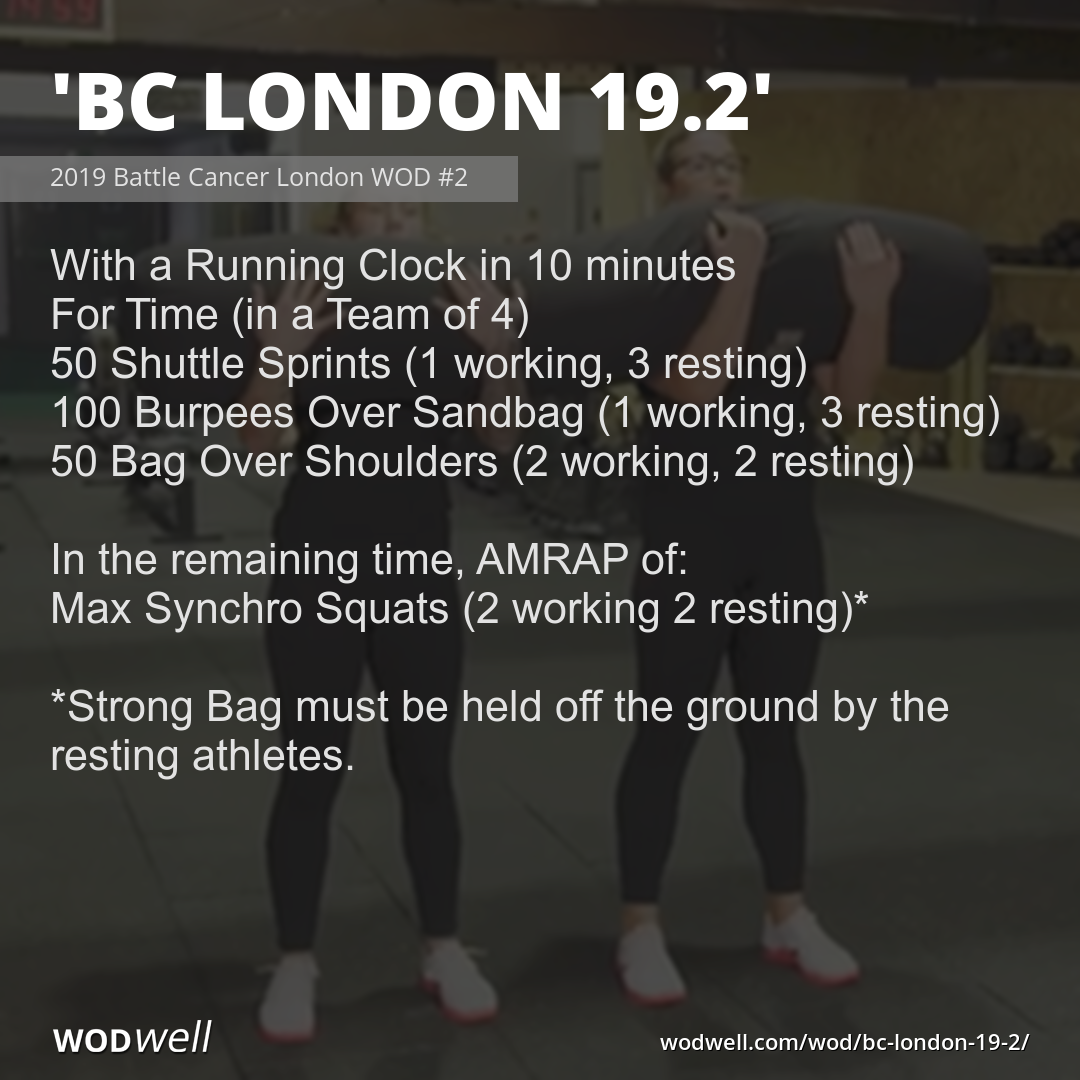 "BC London 19.2" Workout, 2019 Battle Cancer London WOD #2 | WODwell