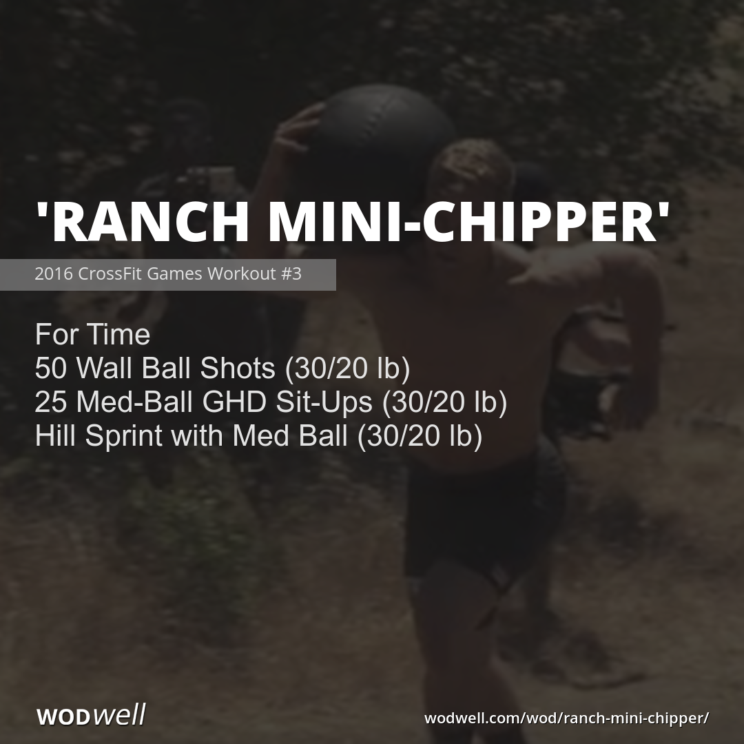 "Ranch Mini-Chipper" Workout, 2016 CrossFit Games Workout #3 | WODwell