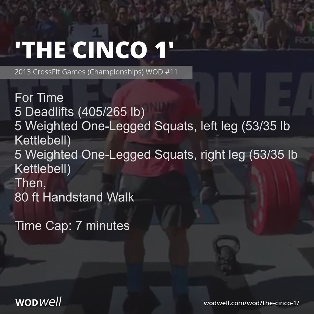 "The Cinco 1" Workout, 2013 CrossFit Games (Championships) WOD #11 ...