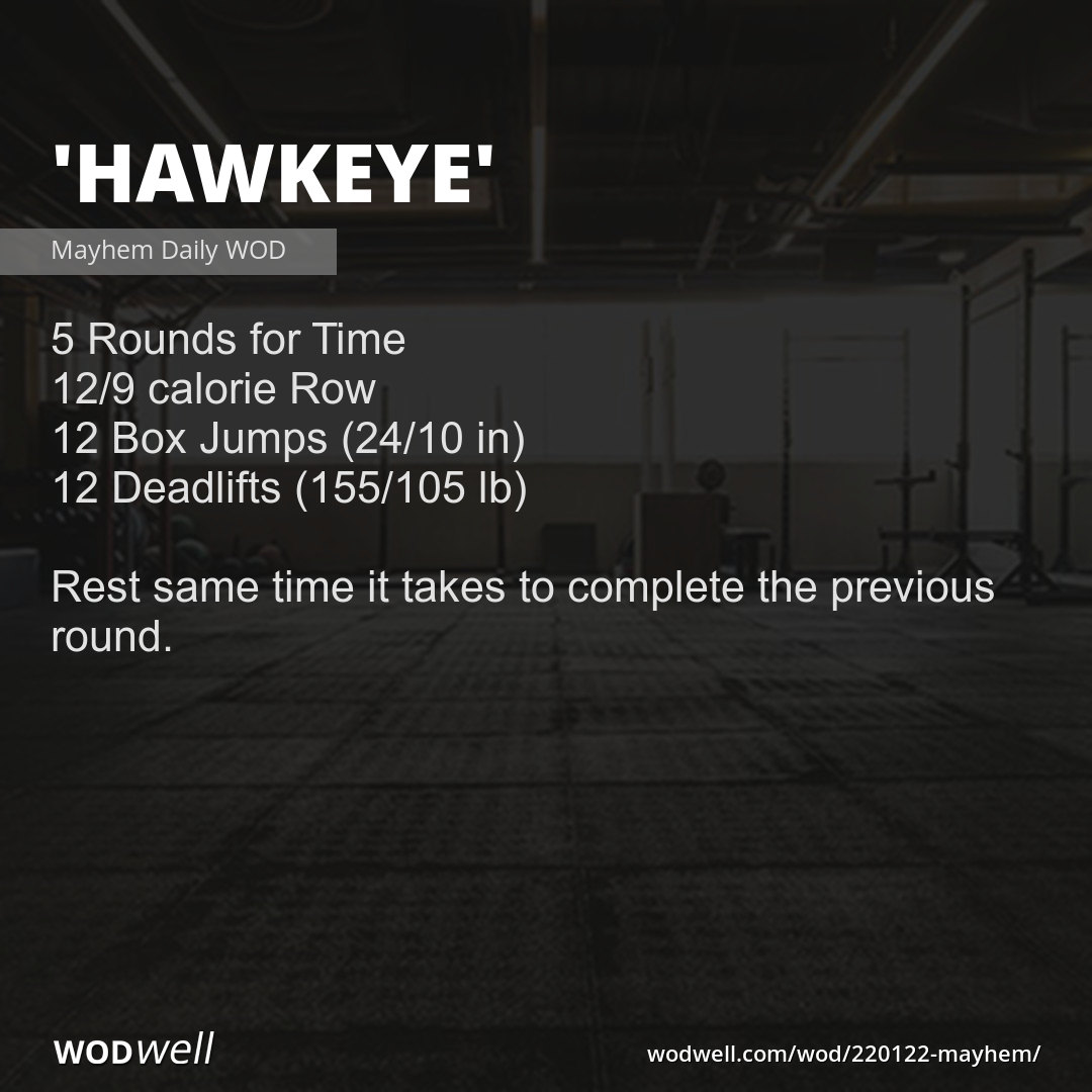 "Hawkeye" Workout, Mayhem Daily WOD | WODwell