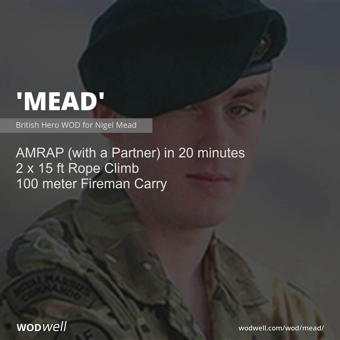 "Mead" Workout, British Hero WOD for Nigel Mead | WODwell