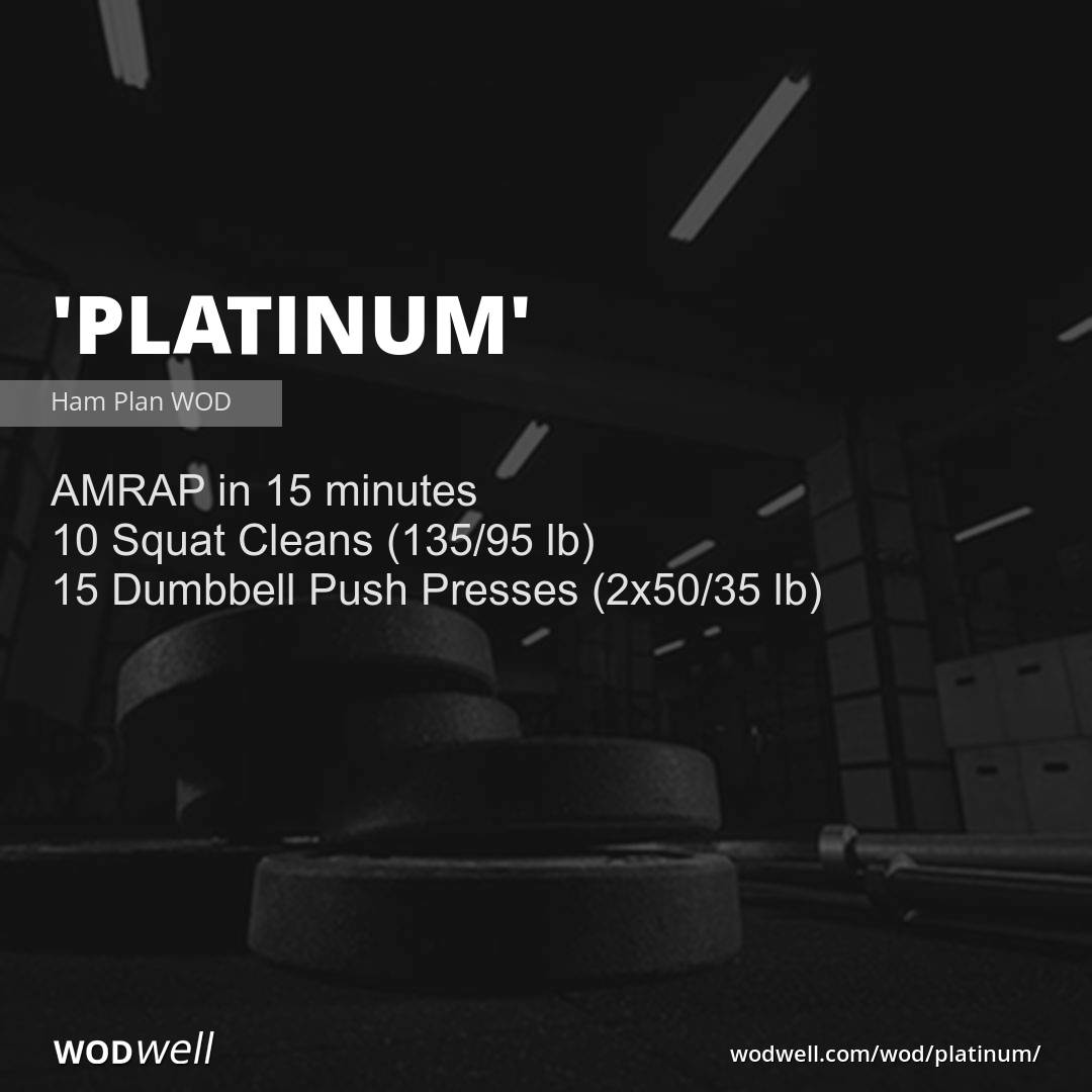 "Platinum" Workout, Ham Plan WOD | WODwell
