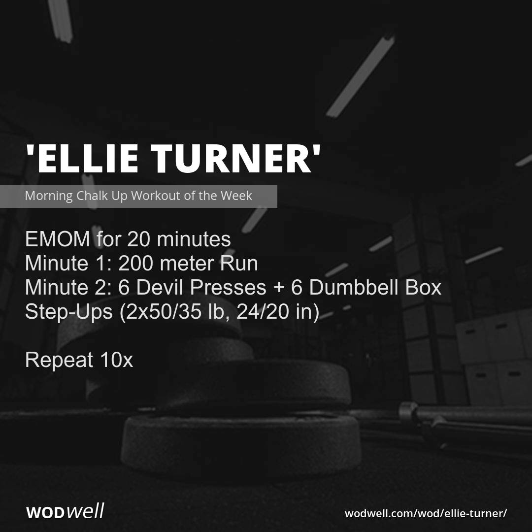 "Ellie Turner" Workout, Morning Chalk Up Workout of the Week | WODwell