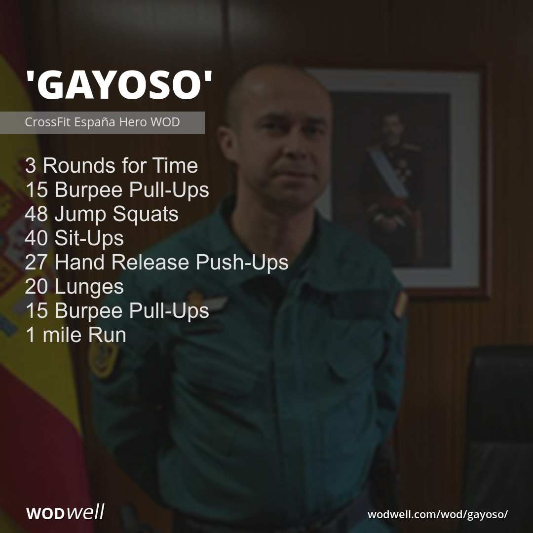 "Gayoso" Workout, CrossFit España Hero WOD | WODwell