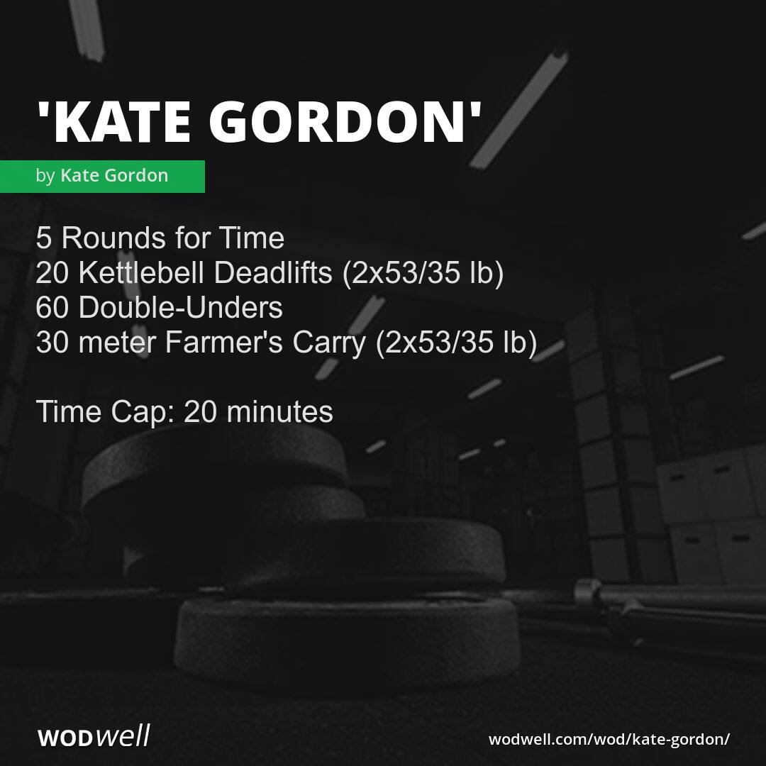 "Kate Gordon" Workout, Morning Chalk Up Workout of the Week | WODwell