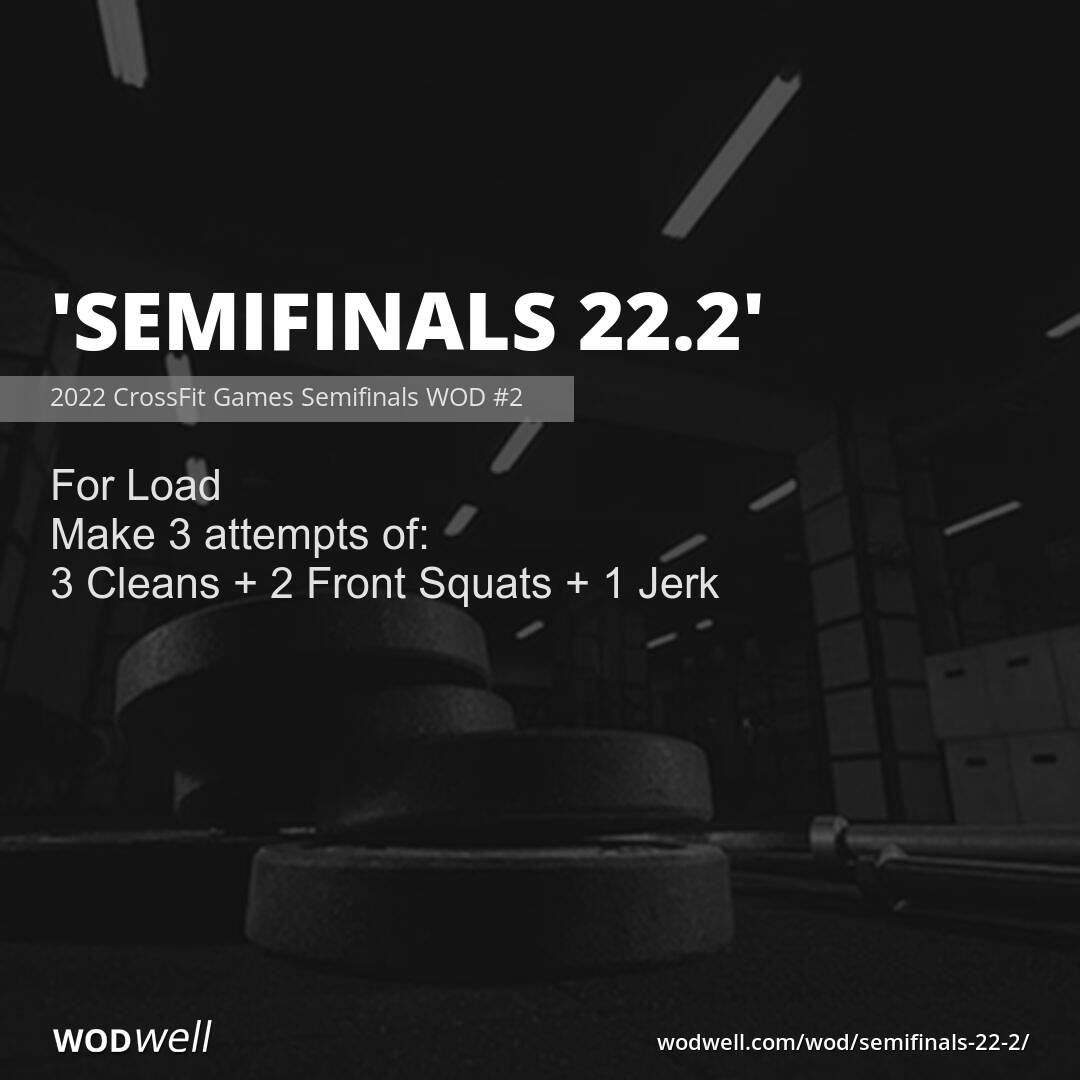 "Semifinals 22.2" Workout, 2022 CrossFit Games Semifinals WOD #2 | WODwell