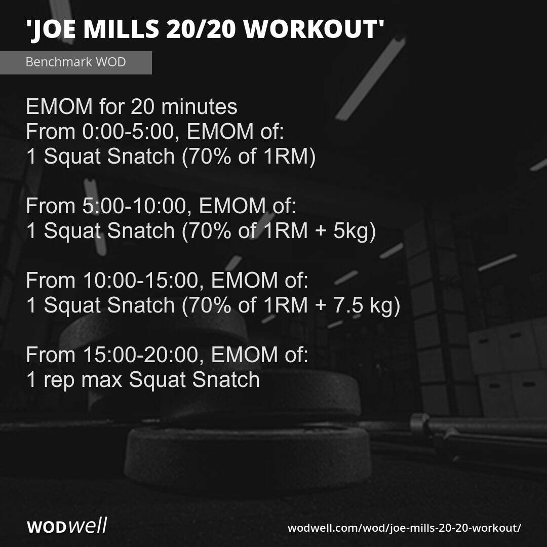 Joe Mills 20 20 Workout Workout Benchmark WOD WODwell joe-mills-20-20-workout-workout-benchmark-wod-wodwell