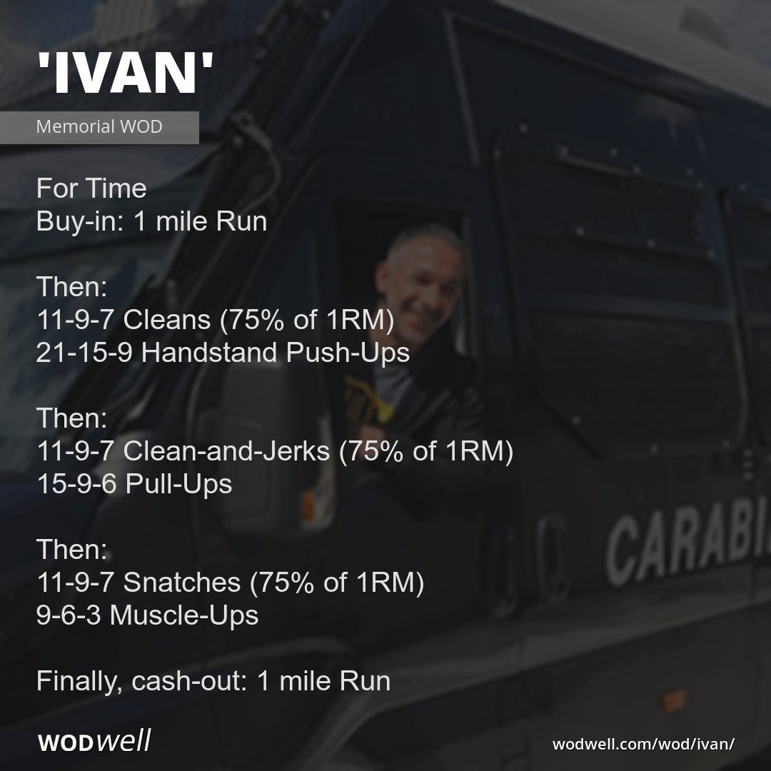"Ivan" Workout, Memorial WOD | WODwell