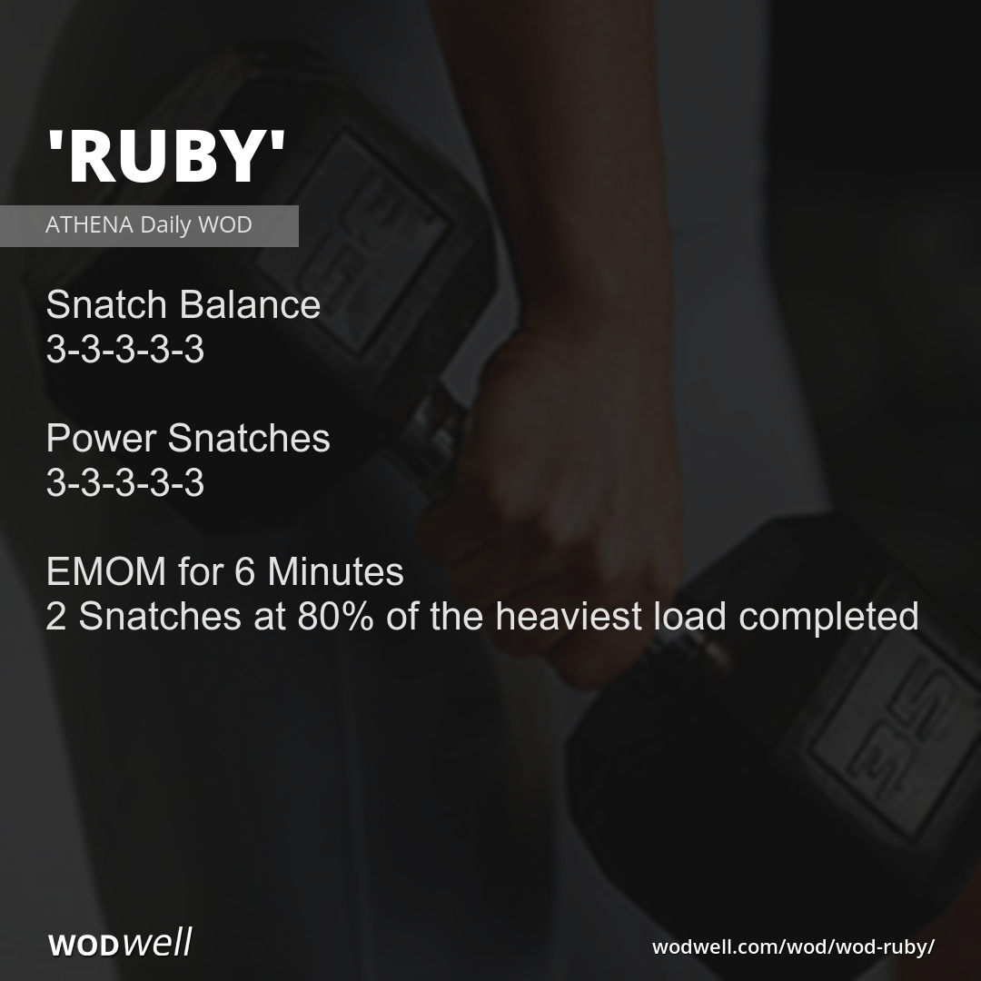 "RUBY" Workout, ATHENA Daily WOD | WODwell