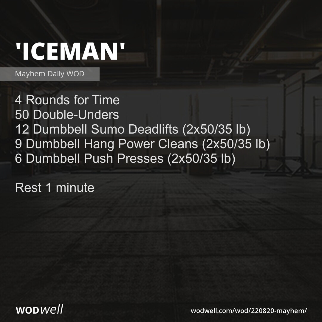 "Iceman" Workout, Mayhem Daily WOD | WODwell