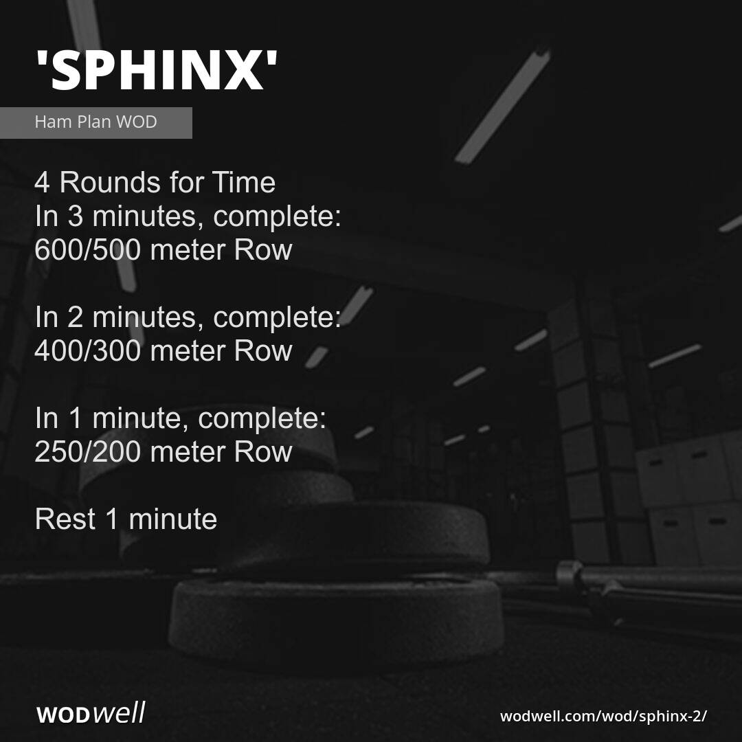 "Sphinx" Workout, Ham Plan WOD | WODwell