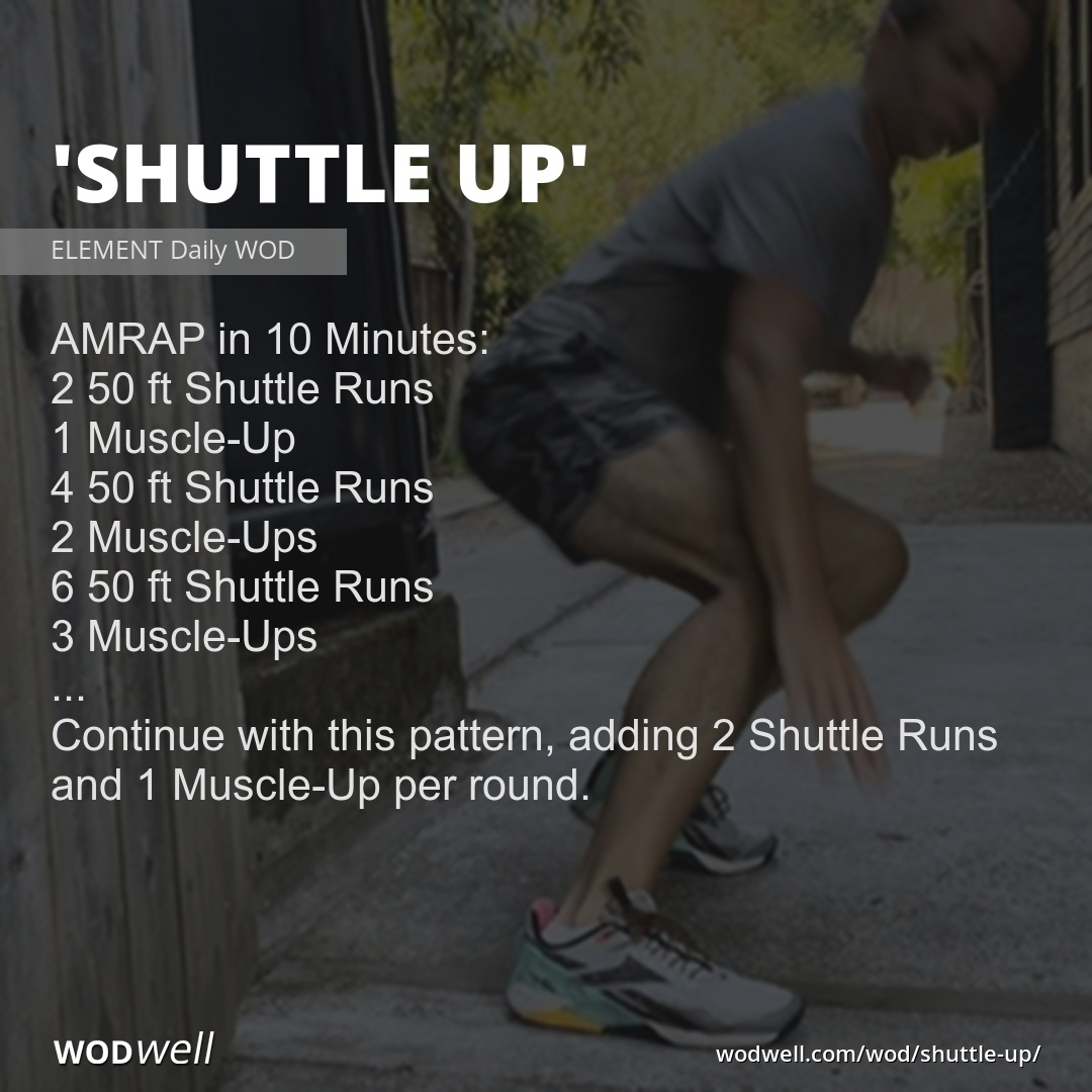 SHUTTLE UP Workout ELEMENT Daily WOD WODwell SHUTTLE UP Workout ELEMENT Daily WOD WODwell