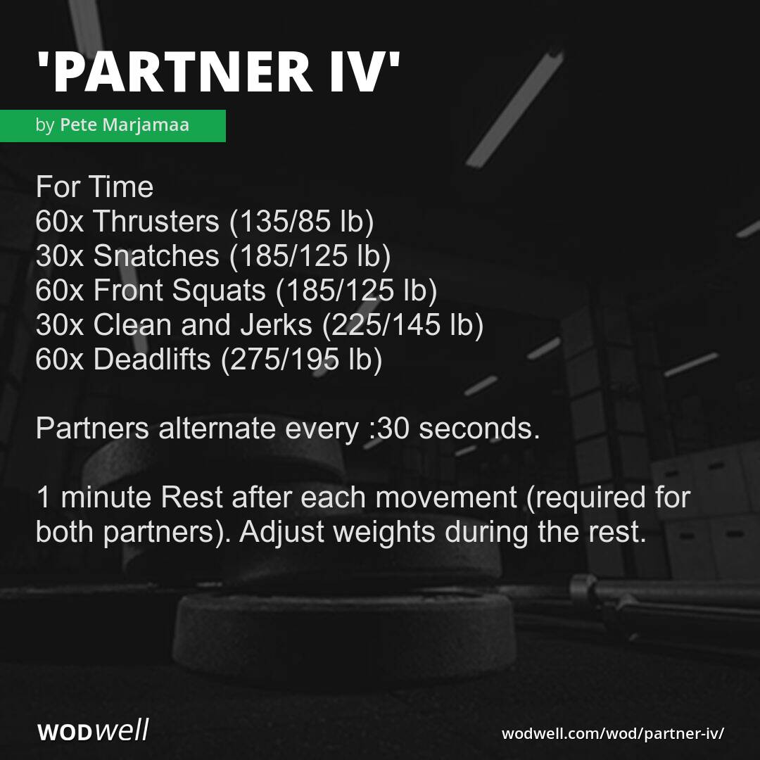 "Partner IV" Workout, Coach Creation WOD | WODwell