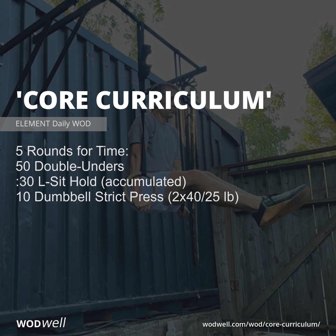 "CORE CURRICULUM" Workout, ELEMENT WOD | WODwell