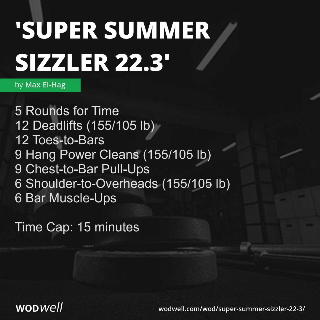 "Super Summer Sizzler 22.3" Workout, 2022 Training Think Tank Summer ...