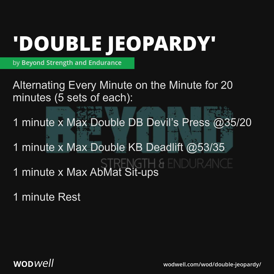 "Double Jeopardy" Workout, Coach Creation WOD | WODwell