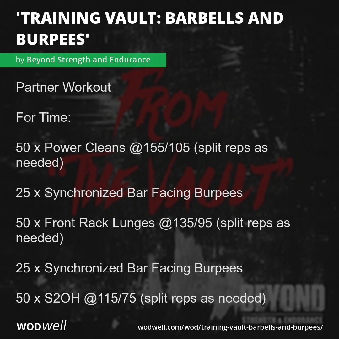 "Training Vault: Barbells and Burpees" Workout, Coach Creation WOD ...