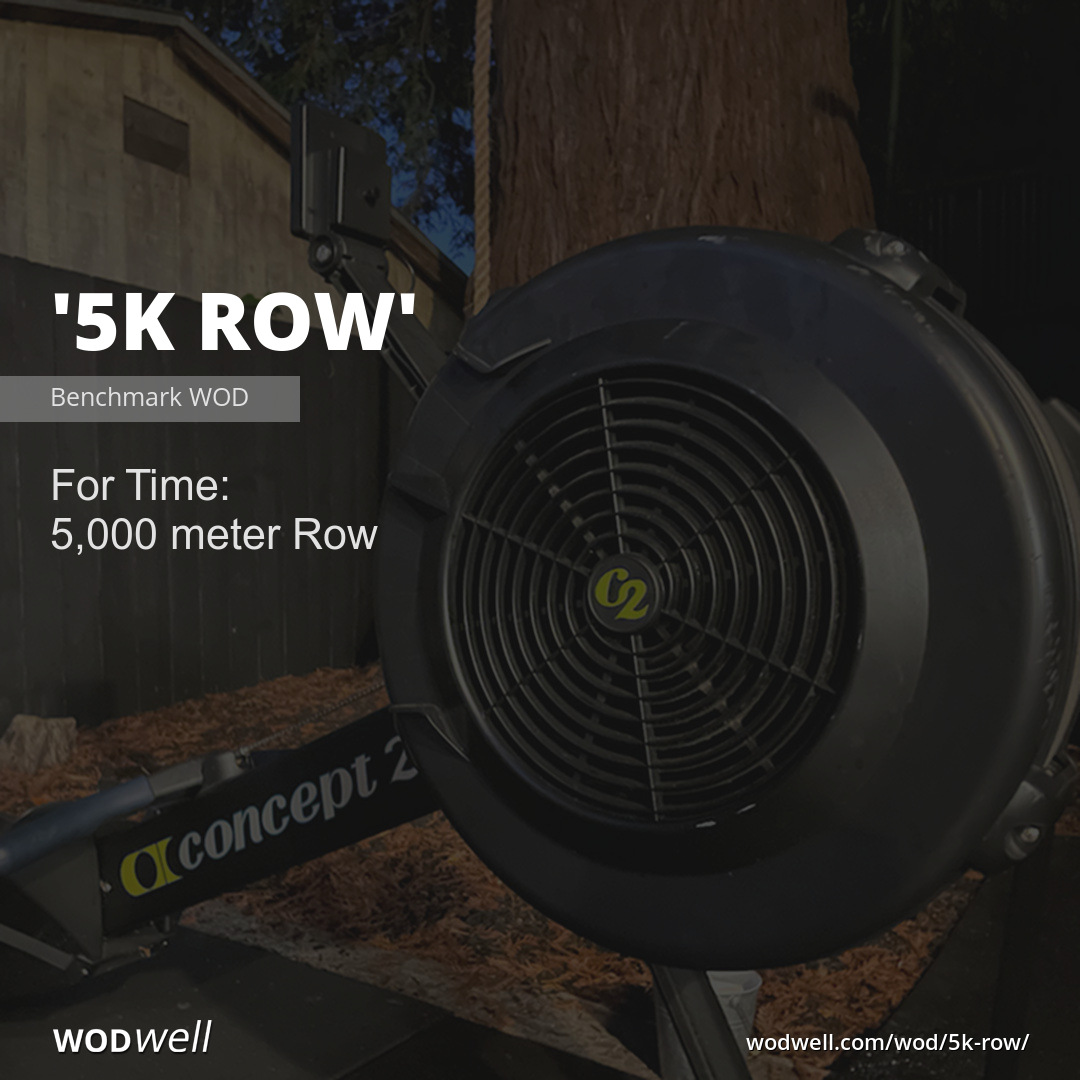 "5K Row" Workout, Benchmark WOD | WODwell