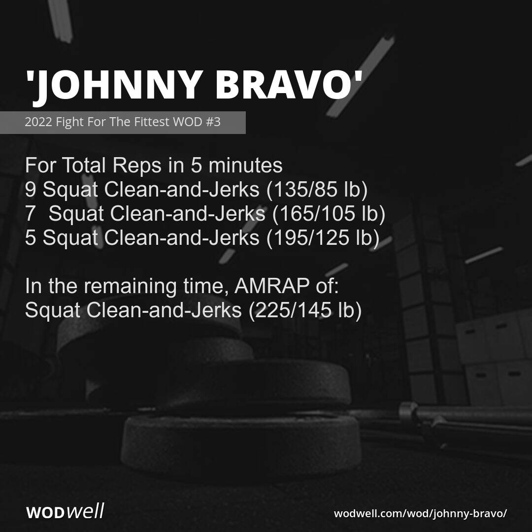 "Johnny Bravo" Workout, 2022 Fight For The Fittest WOD #3 | WODwell