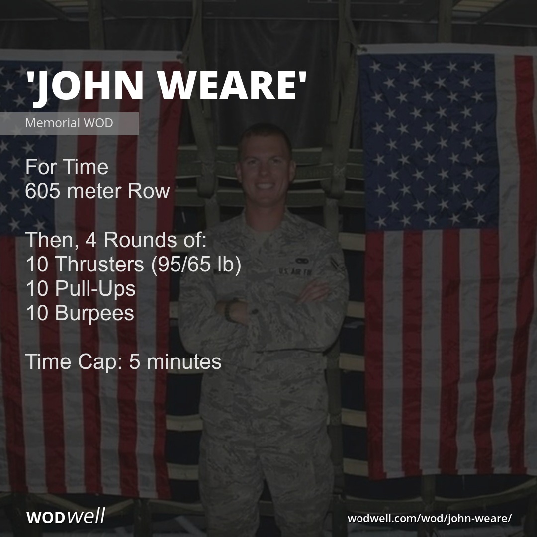 "John Weare" Workout, Memorial WOD | WODwell