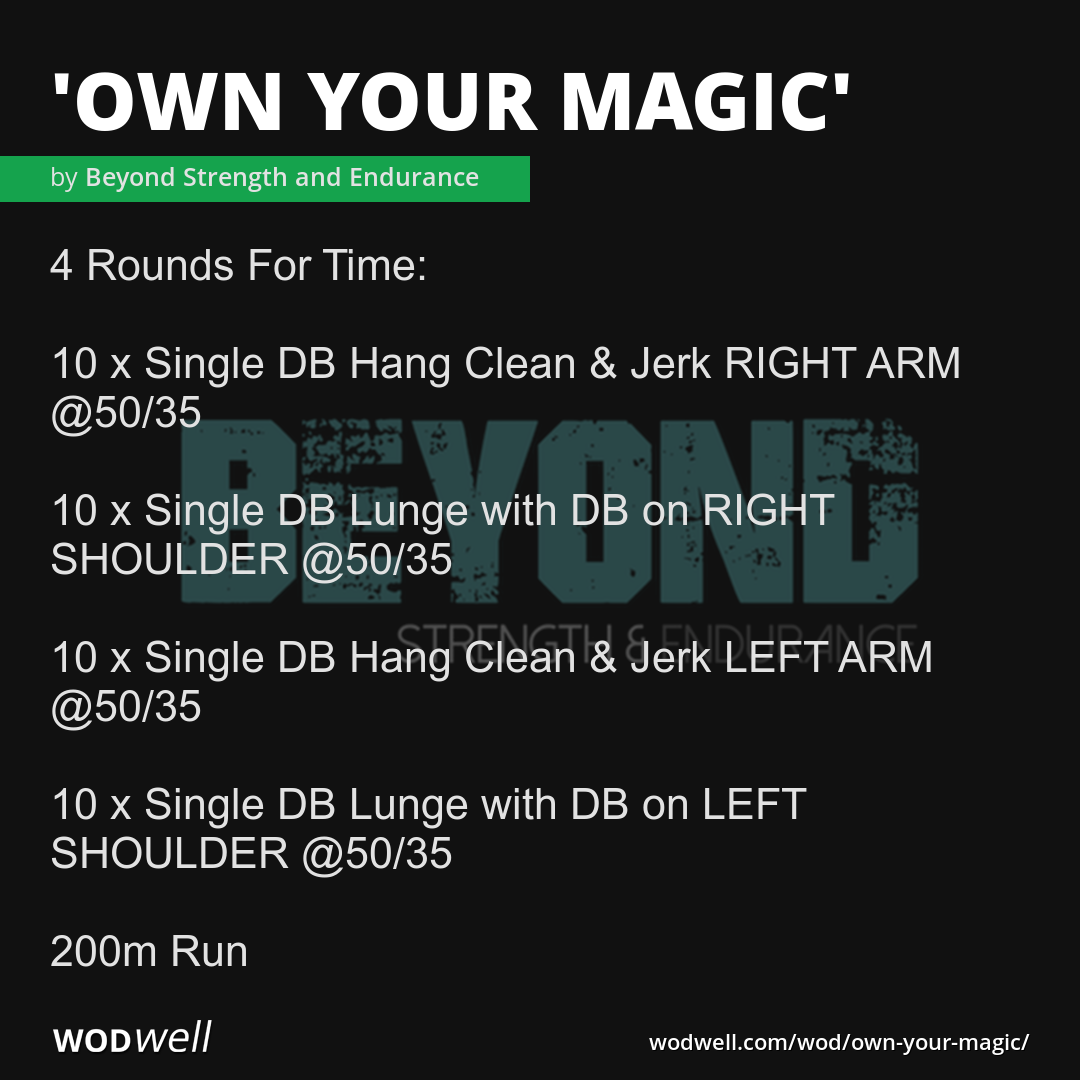 "Own Your Magic" Workout, Coach Creation WOD | WODwell