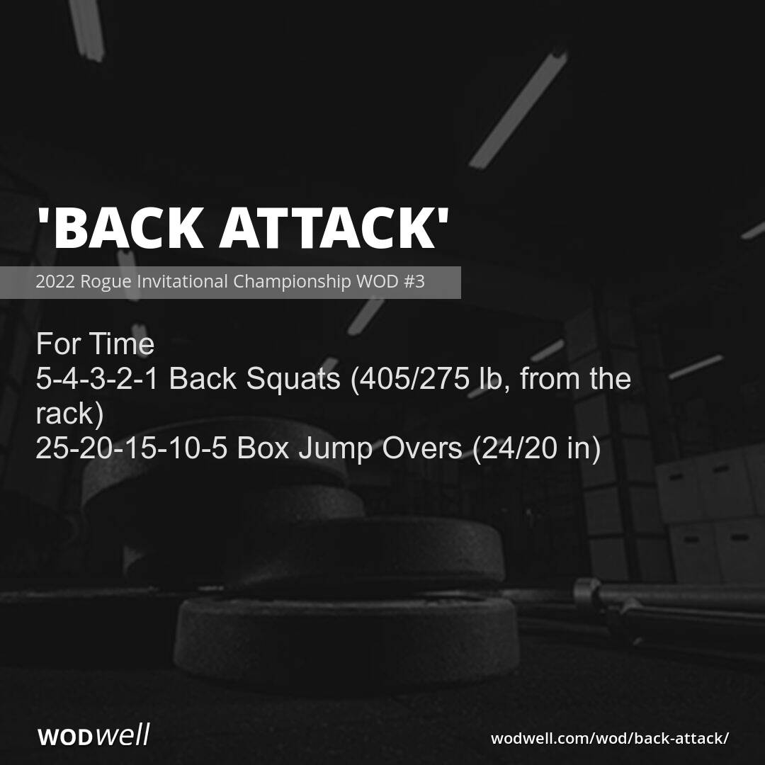 "Back Attack" Workout, 2022 Rogue Invitational Championship WOD #3 ...