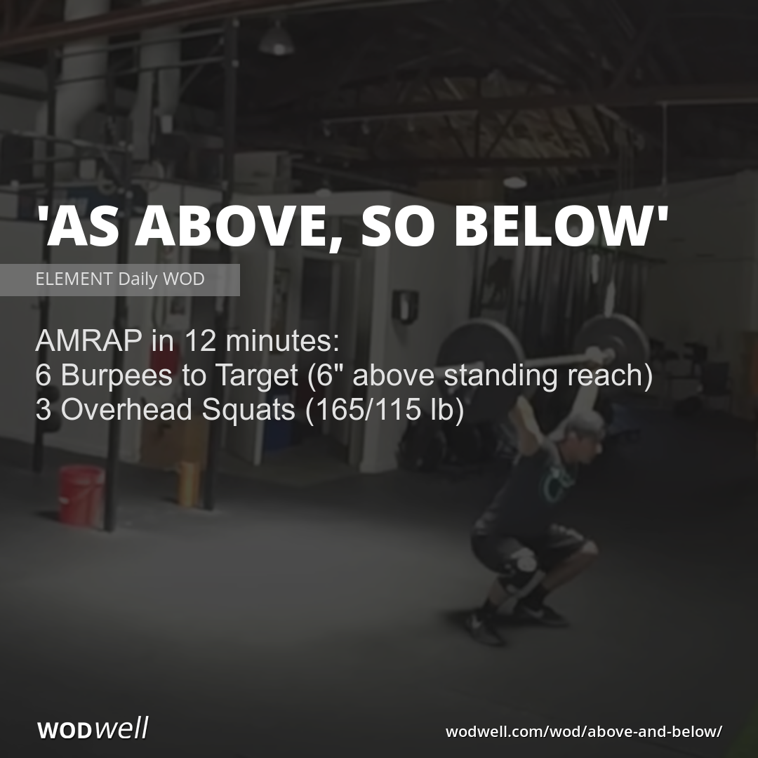 "As Above, So Below" Workout, ELEMENT Daily WOD | WODwell