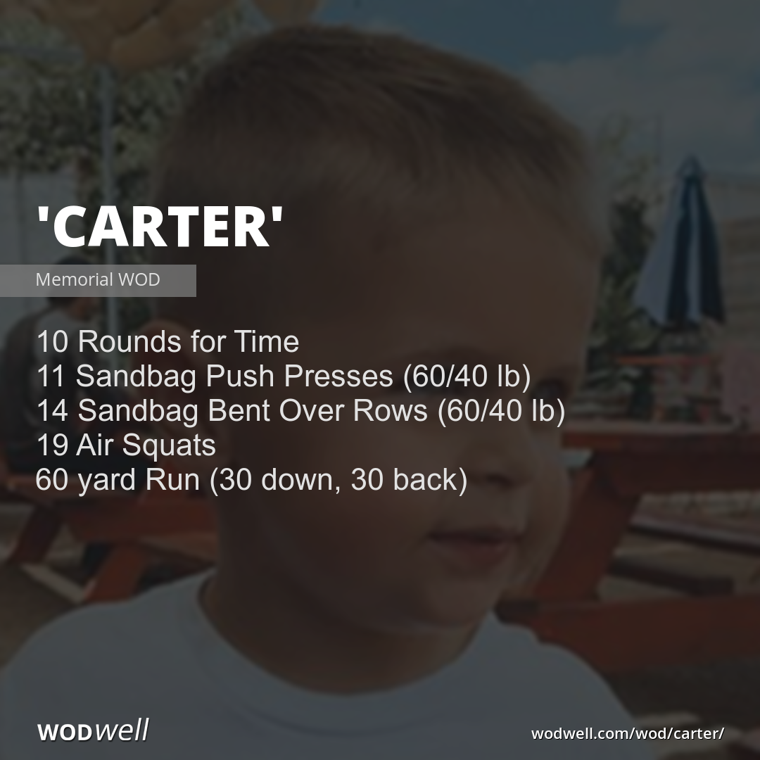 "Carter" Workout, Memorial WOD | WODwell