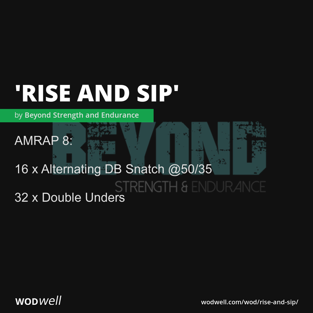 "Rise and Sip" Workout, Coach Creation WOD | WODwell