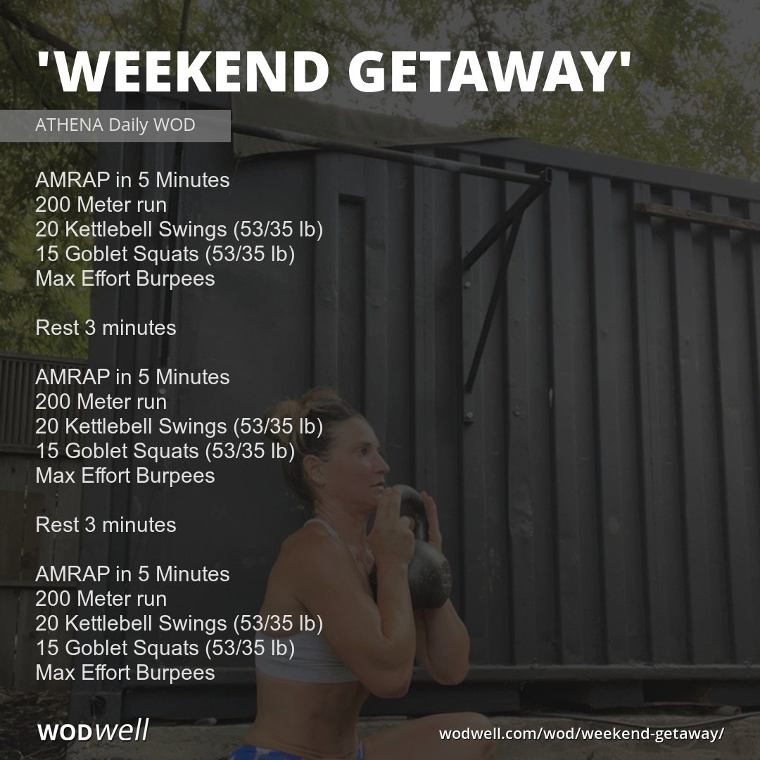 "Weekend Getaway" Workout, ATHENA Daily WOD | WODwell