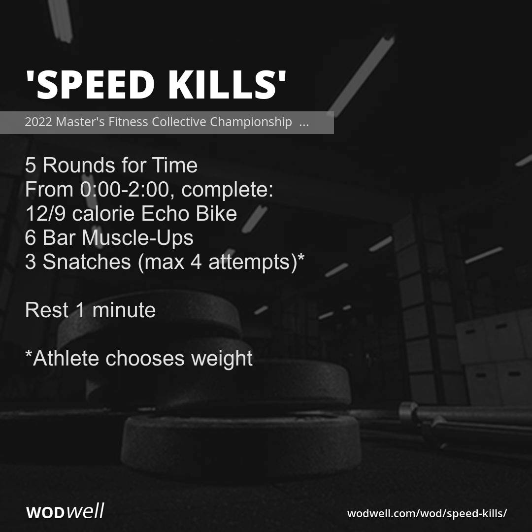 "Speed Kills" Workout, 2022 Master's Fitness Collective Championship ...
