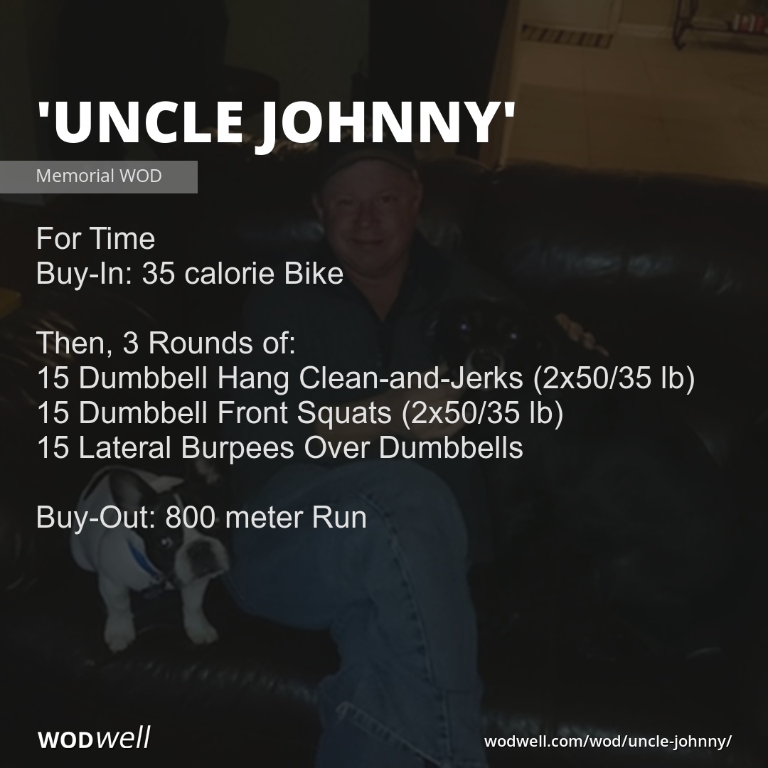 "Uncle Johnny" Workout, Memorial WOD | WODwell