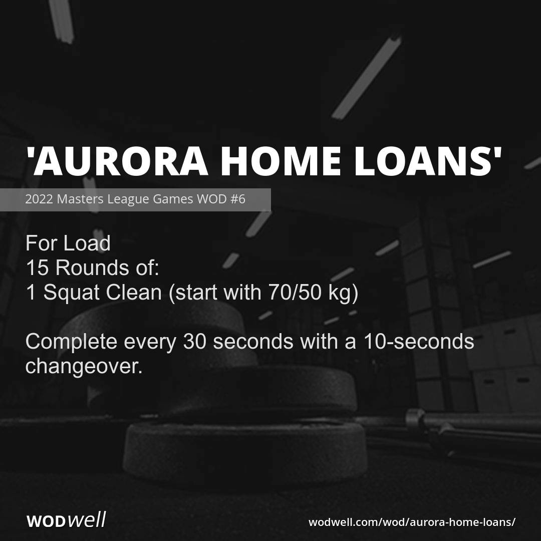 "Aurora Home Loans" Workout, 2022 Masters League Games WOD #6 | WODwell