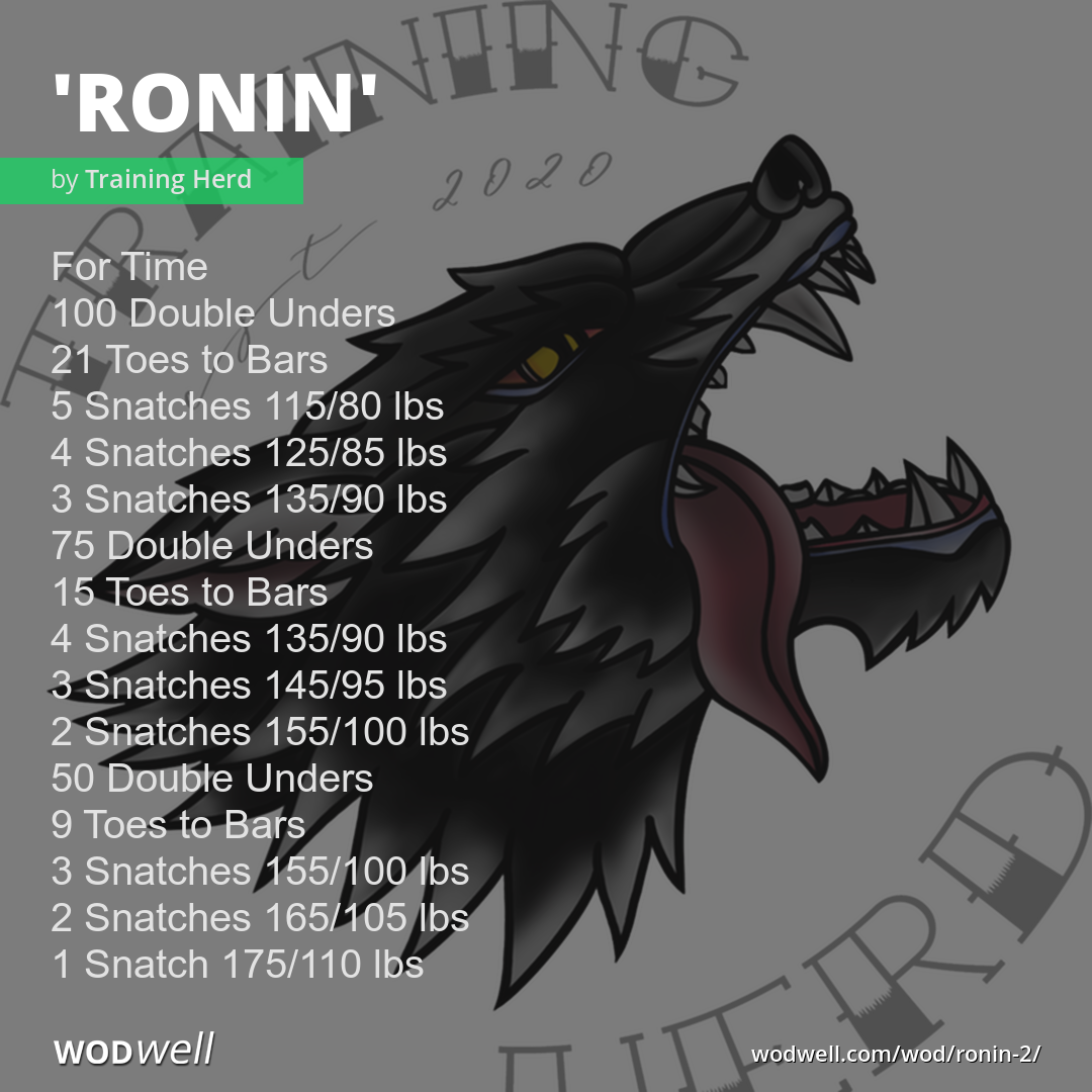 "Ronin" Workout, Coach Creation WOD | WODwell