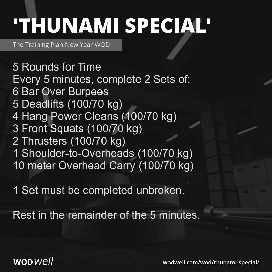 "Thunami Special" Workout, The Training Plan New Year WOD | WODwell