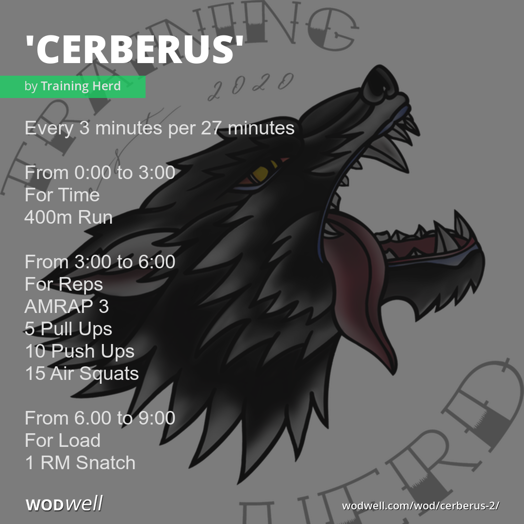 "Cerberus" Workout, Coach Creation WOD | WODwell