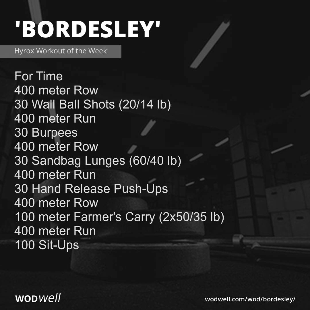 "Bordesley" Workout, Hyrox Workout of the Week | WODwell