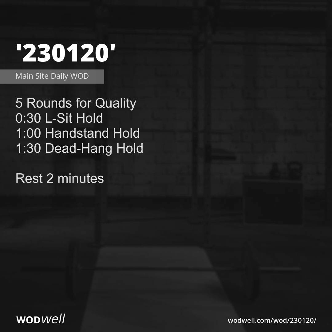 "230120" Workout, Main Site Daily WOD | WODwell