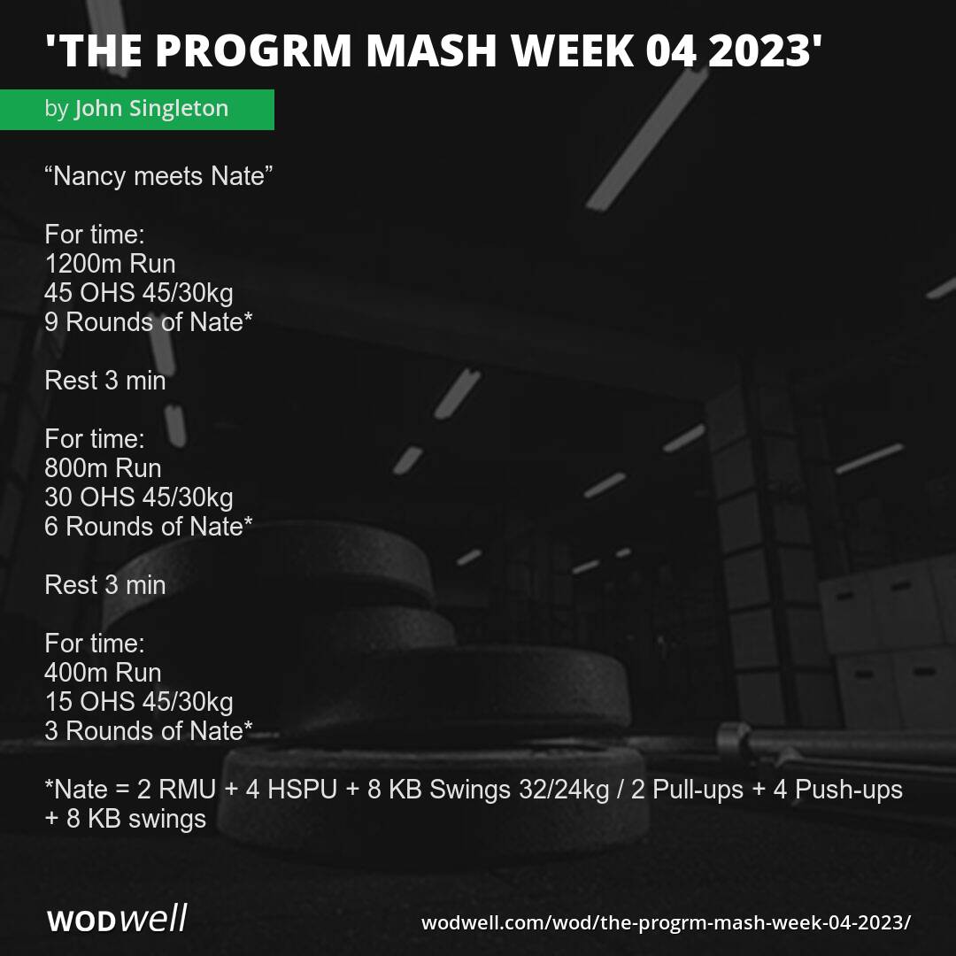 "THE PROGRM MASH WEEK 04 2023" Workout, Coach Creation WOD | WODwell
