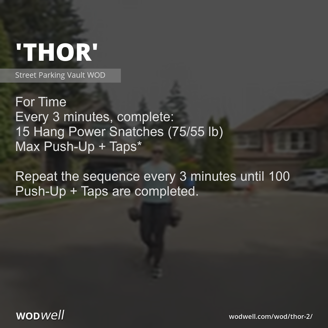 "Thor" Workout, Street Parking Vault WOD | WODwell