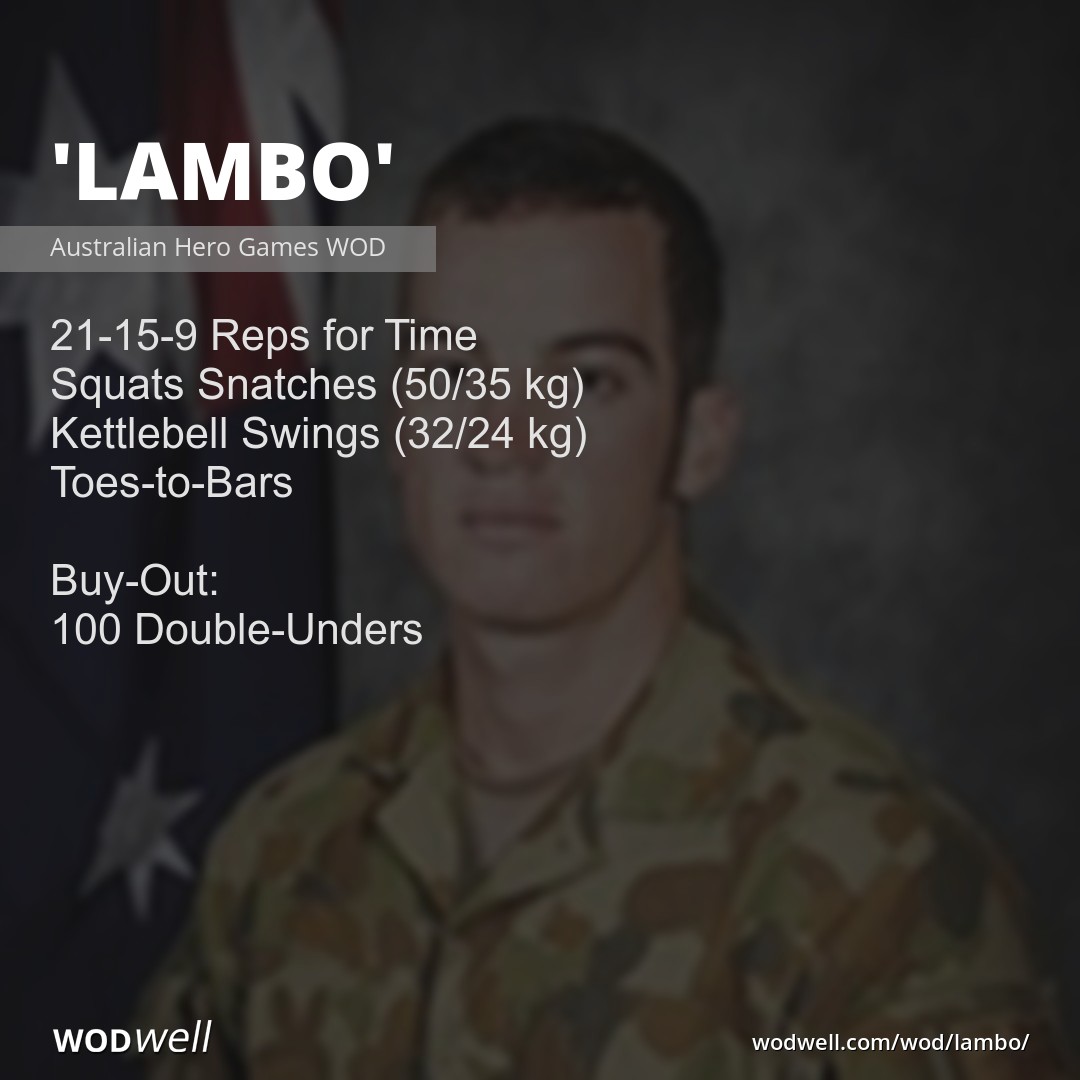 "Lambo" Workout, Australian Hero Games WOD | WODwell