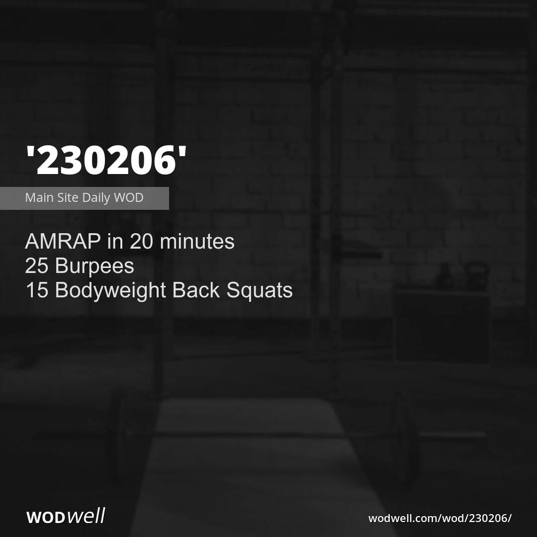 "230206" Workout, Main Site Daily WOD | WODwell