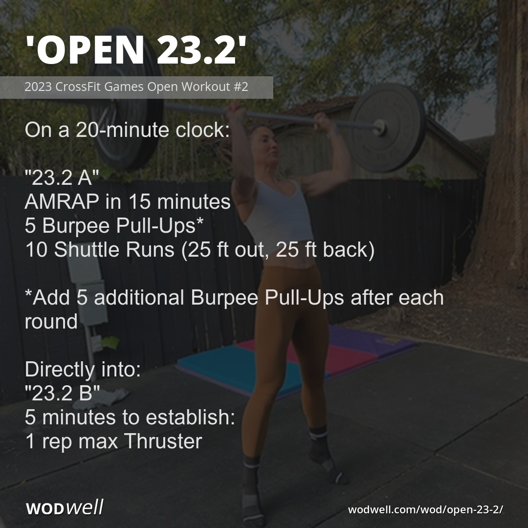 "Open 23.2" Workout, 2023 CrossFit Games Open Workout #2 | WODwell