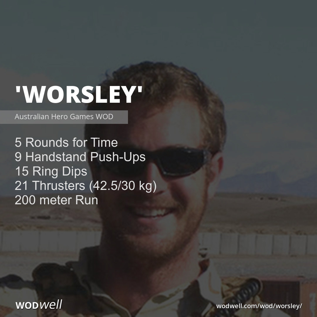 "Worsley" Workout, Australian Hero Games WOD | WODwell