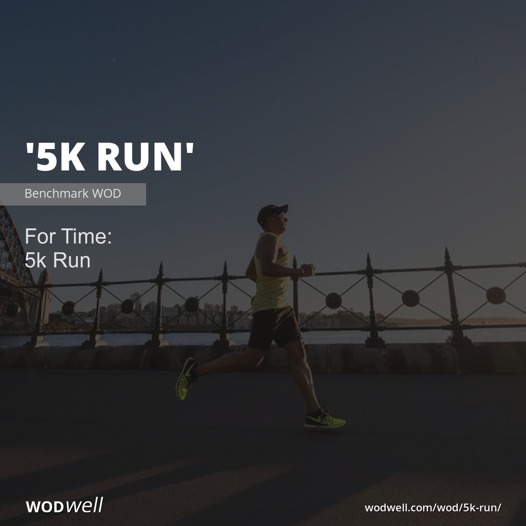 "5k Run" Workout, Benchmark WOD | WODwell