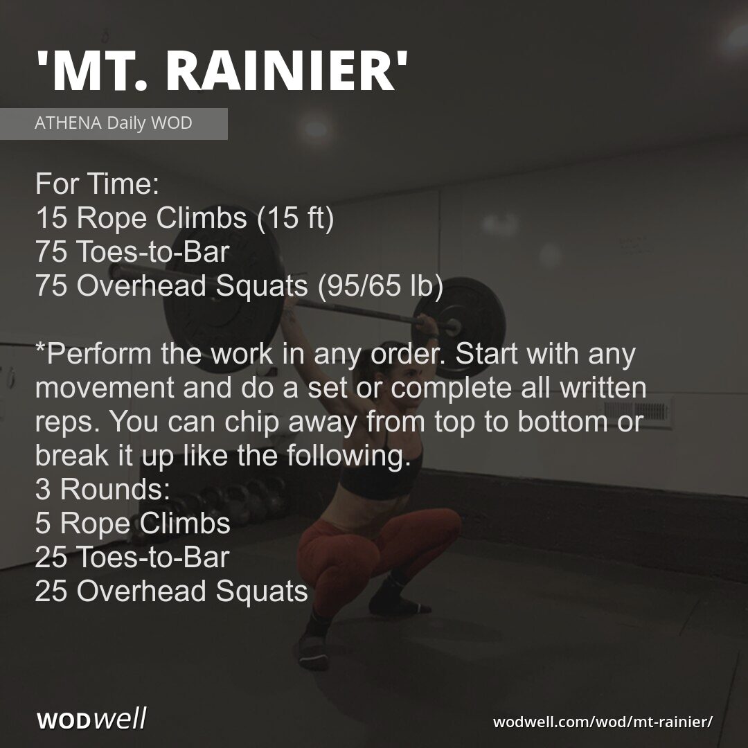 "Mt. Rainier" Workout, ATHENA Daily WOD | WODwell
