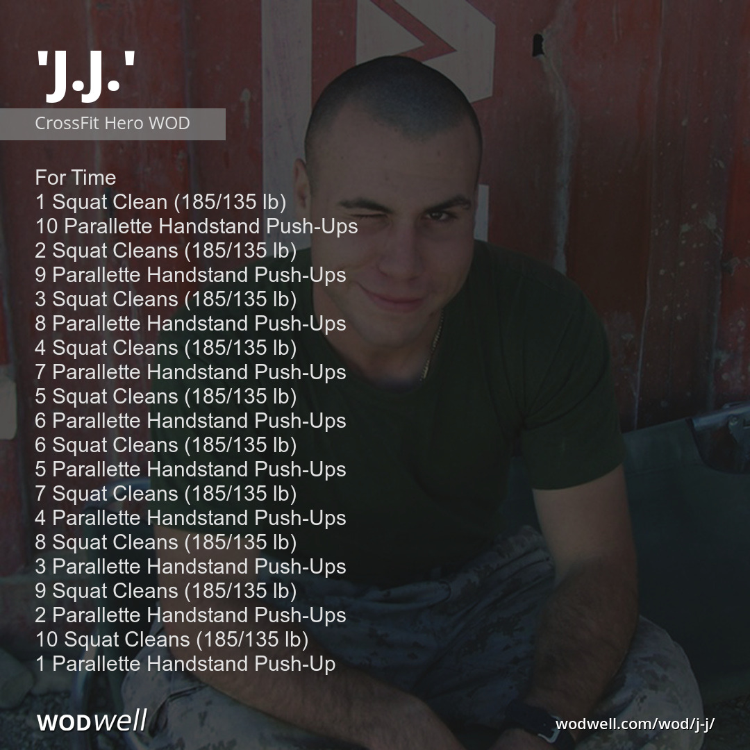 "J.J." Workout, CrossFit Hero WOD | WODwell